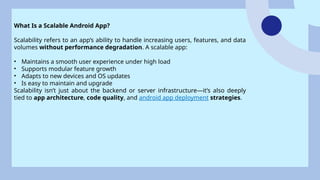 Building Scalable Android Apps: Best Practices for Modern Developers | PPTX
