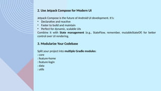 Building Scalable Android Apps: Best Practices for Modern Developers | PPTX