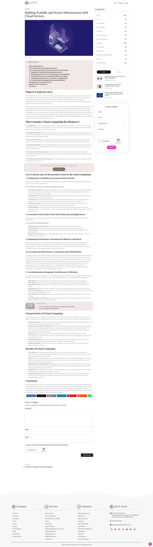 Scalable & Secure Infrastructure: Cloud Services Solutions | PDF