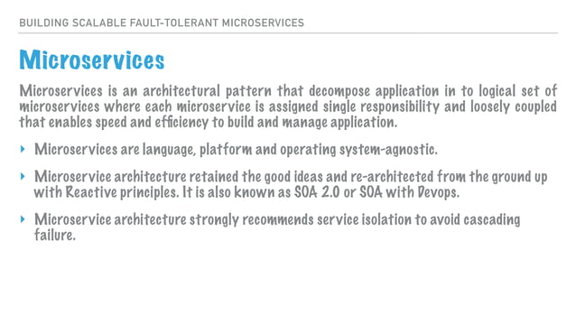 Scalable Fault-tolerant microservices | PPT Scalable Fault-tolerant microservices | PPT