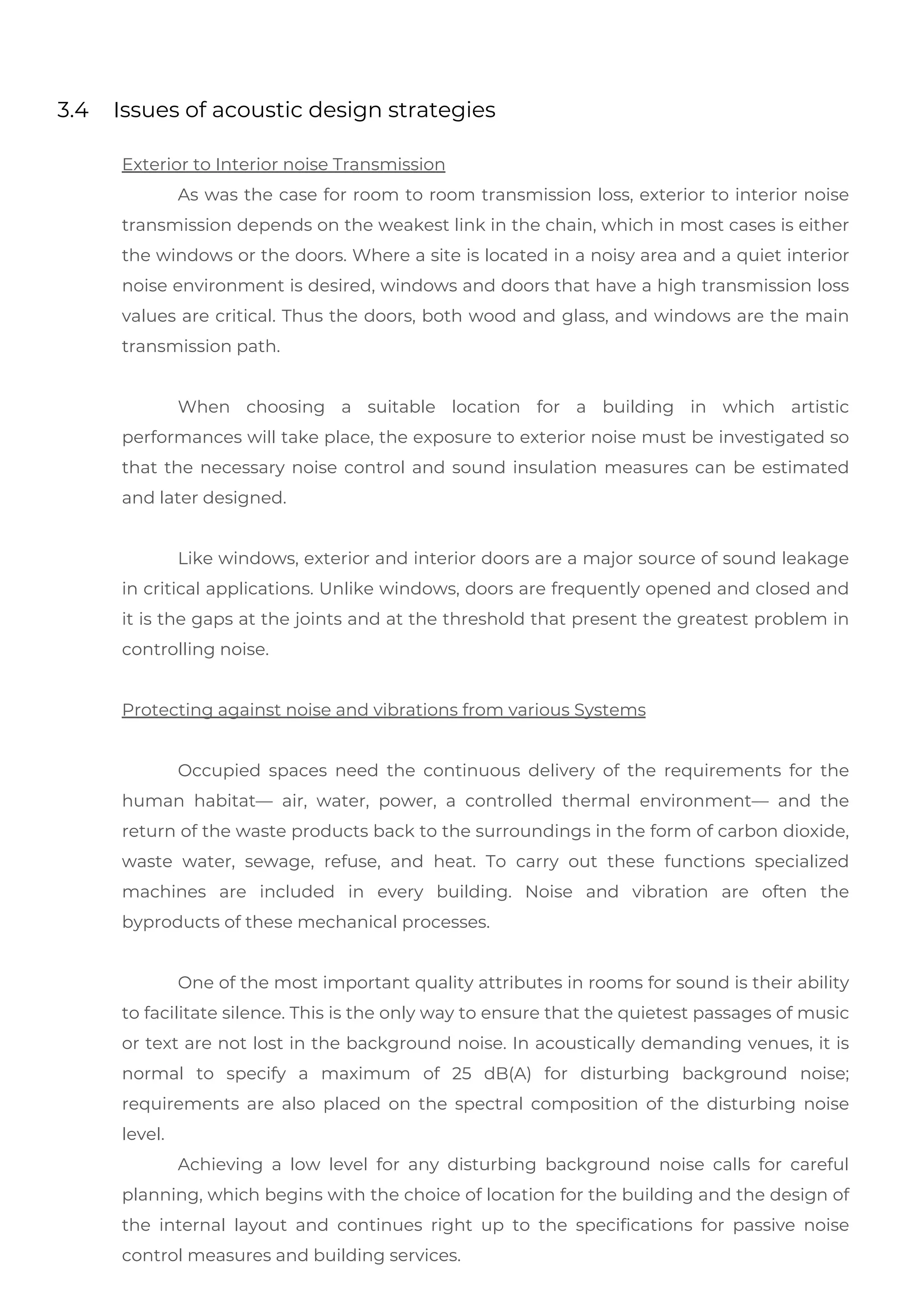 Building science 2 report "Case study" on Acoustic Design. | PDF