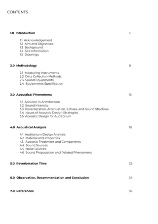 Building science 2 report "Case study" on Acoustic Design. | PDF