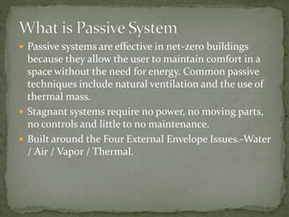 Building science and tech (passive system) | PPTX