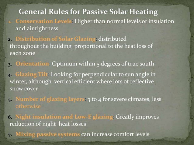 Building science and tech (passive system) | PPTX