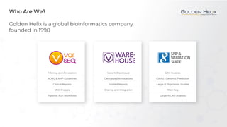 Building Secure Analysis and Storage Systems with Golden Helix | PPT