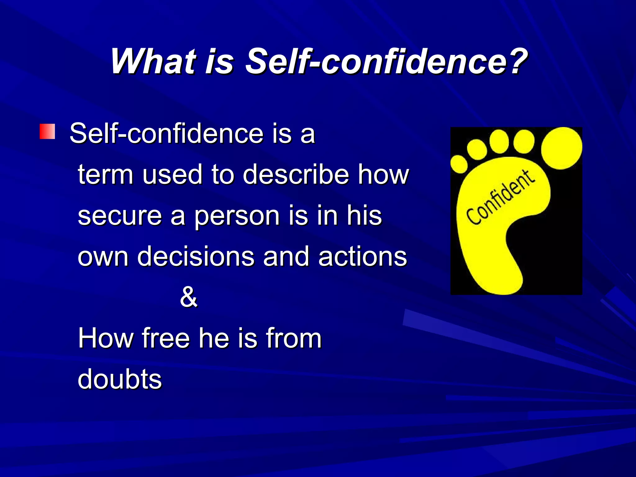 Building self confidence | PPT