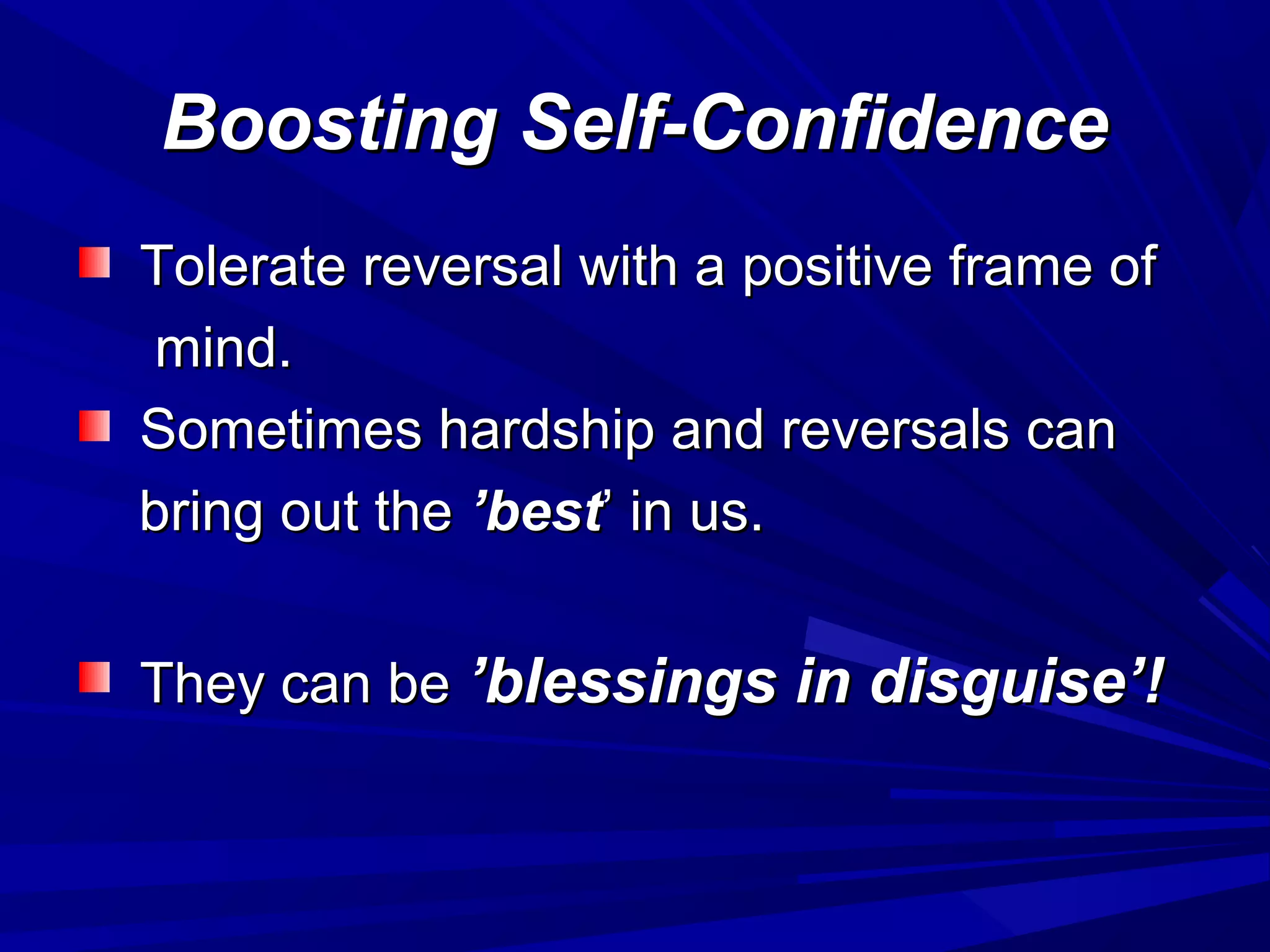 Building self confidence | PPT