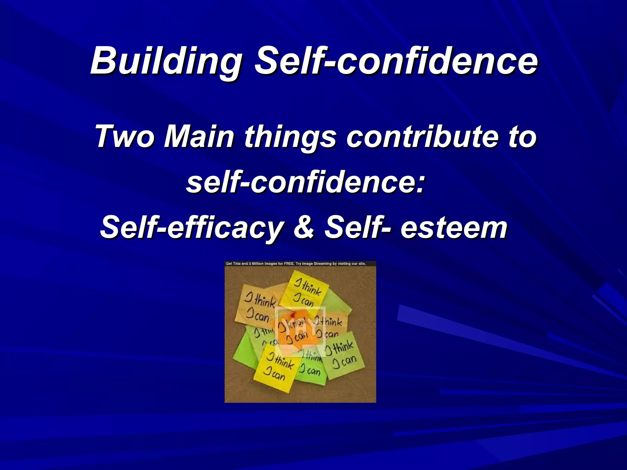 Building self confidence | PPT