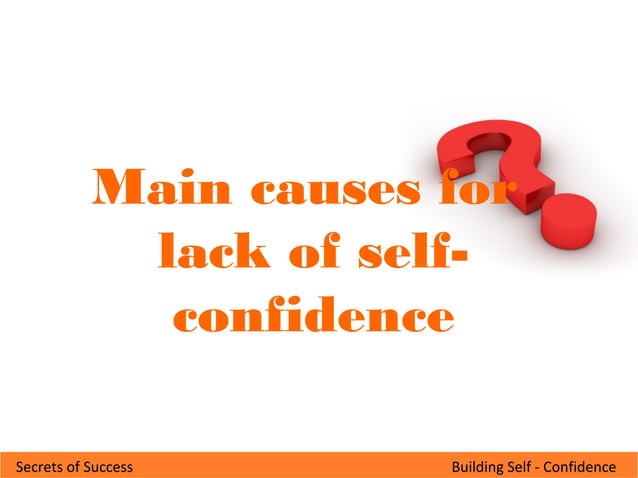 Building self confidence | PPT
