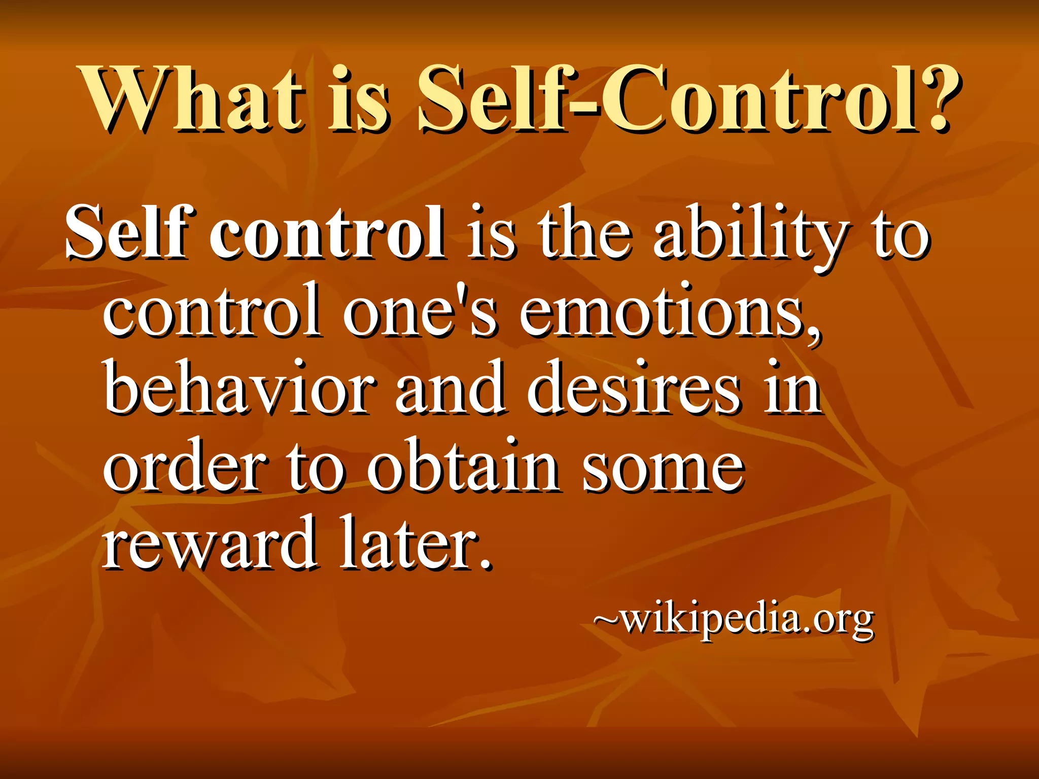 Building self discipline in our students | PPT