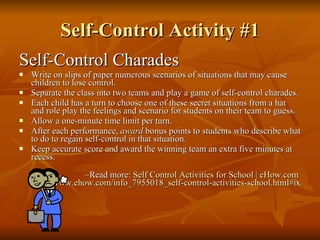 Building self discipline in our students | PPT