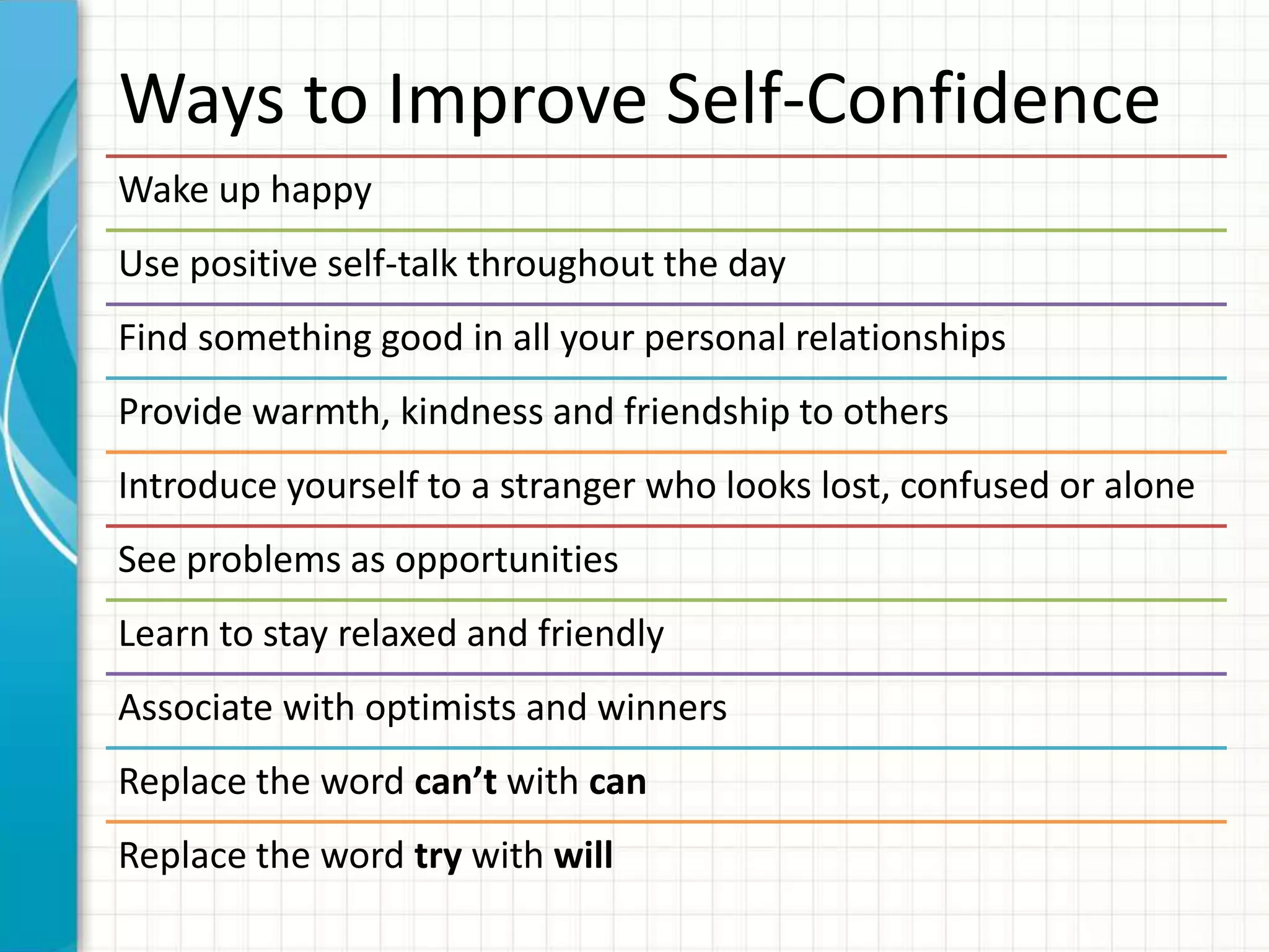 Building Self Confidence | PPTX