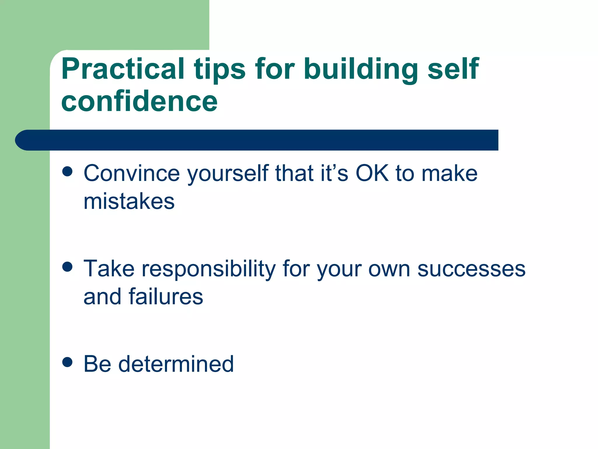 Building Self-esteem and Confidence | PPT