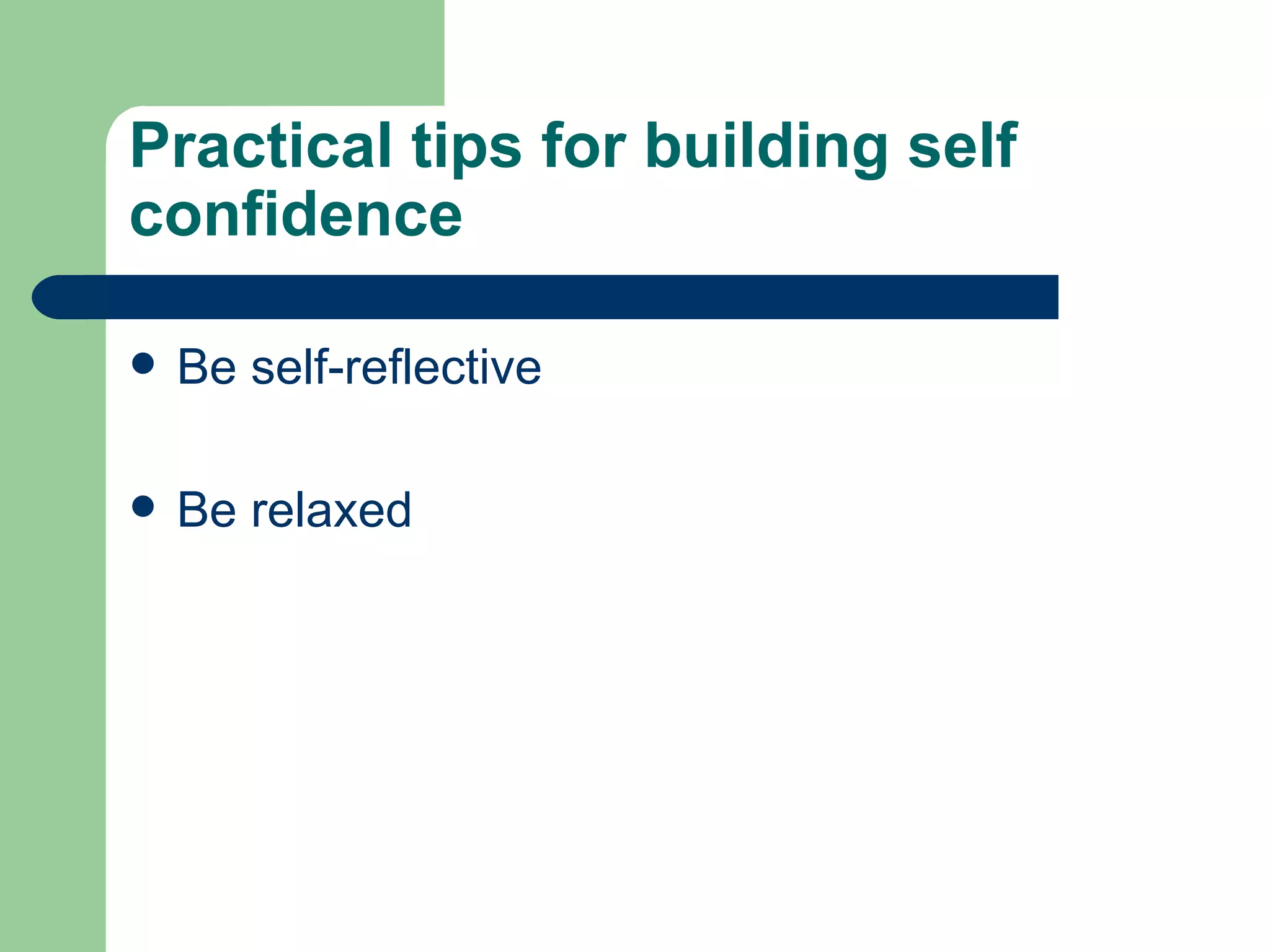 Building Self-esteem and Confidence | PPT