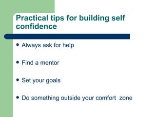 Building Self-esteem and Confidence | PPT