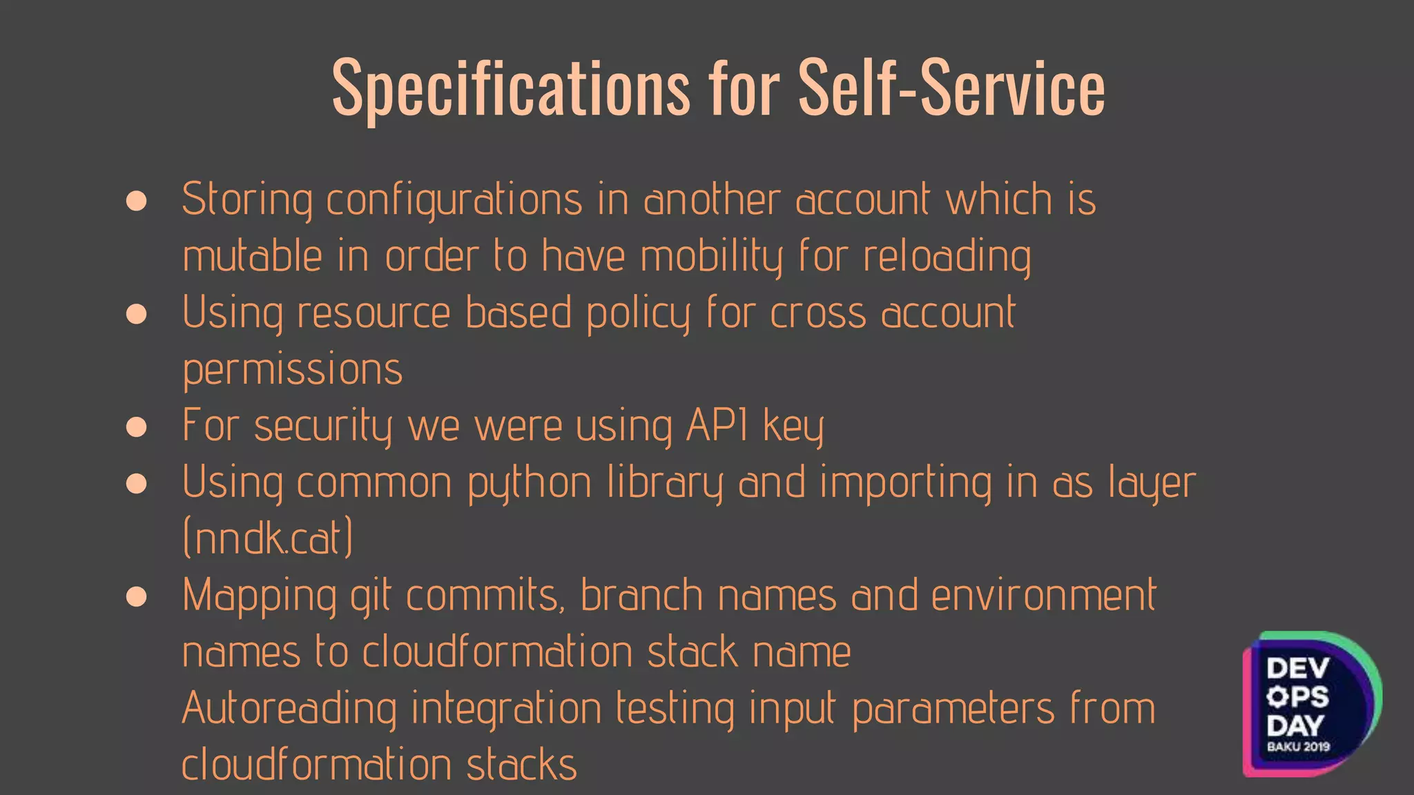 Building self service framework | PPT Building self service framework | PPT