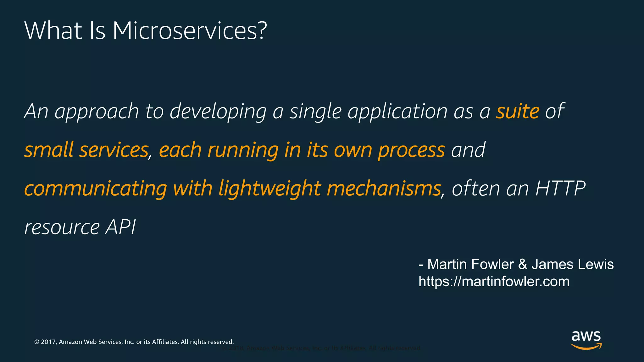 Building Serverless Microservices with AWS | PPT