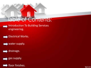 Building services and its components. | PPTX