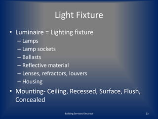 Building Services Electrical (MEP) | PPTX