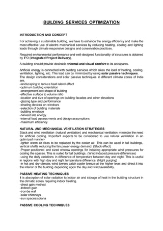 Building services optimization | DOCX