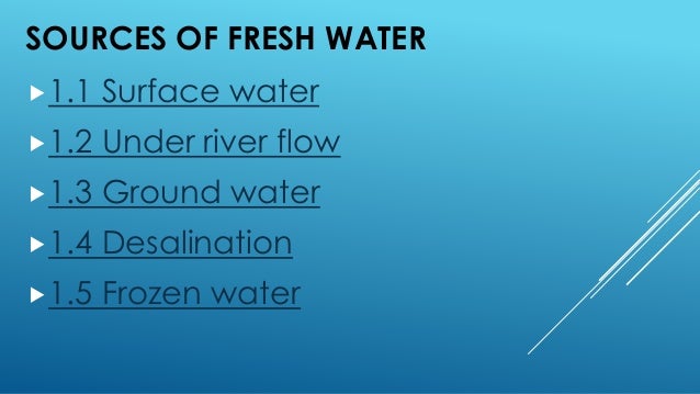 Classification of Water