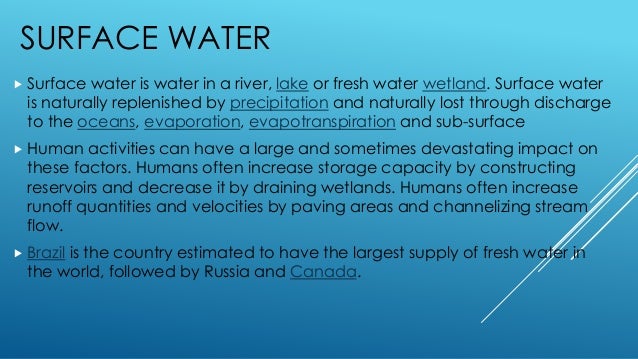 Classification of Water
