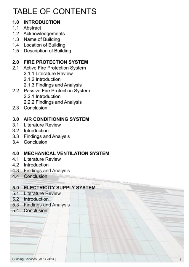 Building services report | PDF