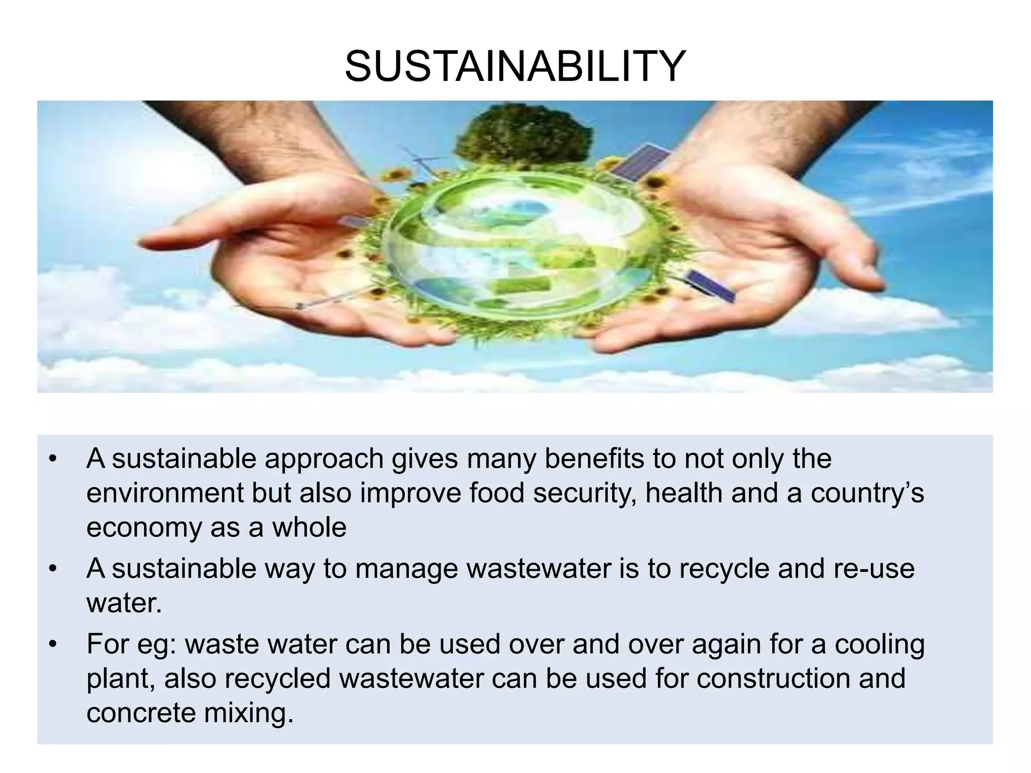 SUSTAINABLE WASTE WATER TREATMENT | PPTX