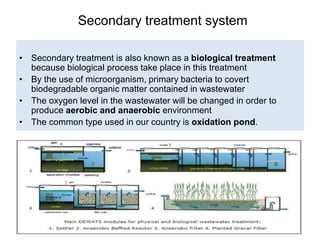 SUSTAINABLE WASTE WATER TREATMENT | PPTX
