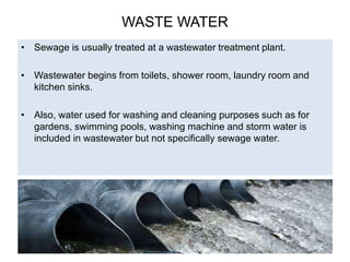 SUSTAINABLE WASTE WATER TREATMENT | PPTX