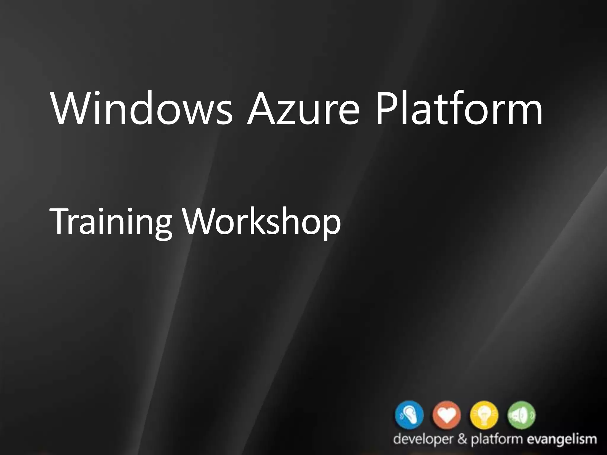 Building Services Using Windows Azure Ppt
