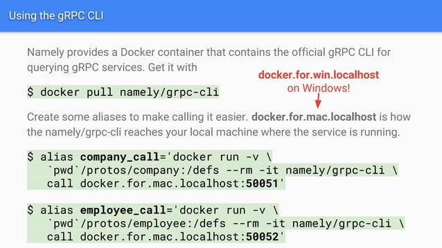 Building Services With gRPC, Docker and Go | PPT