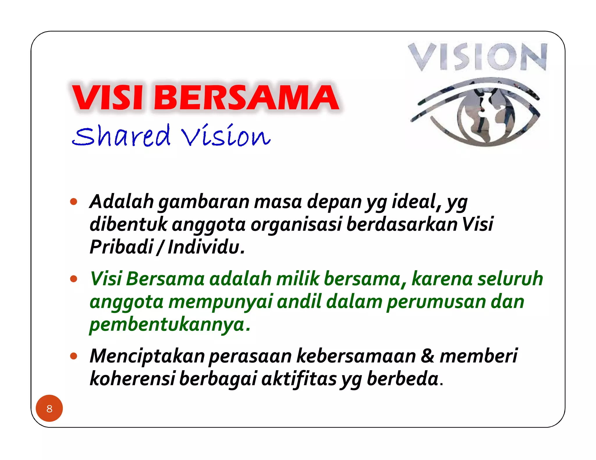 Building Shared Vision (Membangun Visi Bersama) | PDF