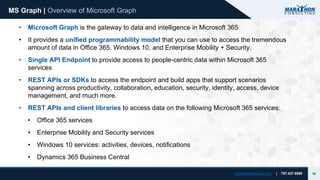 Building SharePoint framework Web Parts using the Microsoft Graph | PPT
