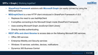 Building SharePoint framework Web Parts using the Microsoft Graph | PPT