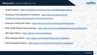Building SharePoint framework Web Parts using the Microsoft Graph | PPT