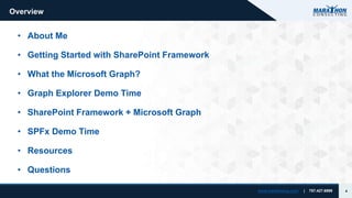 Building SharePoint framework Web Parts using the Microsoft Graph | PPT