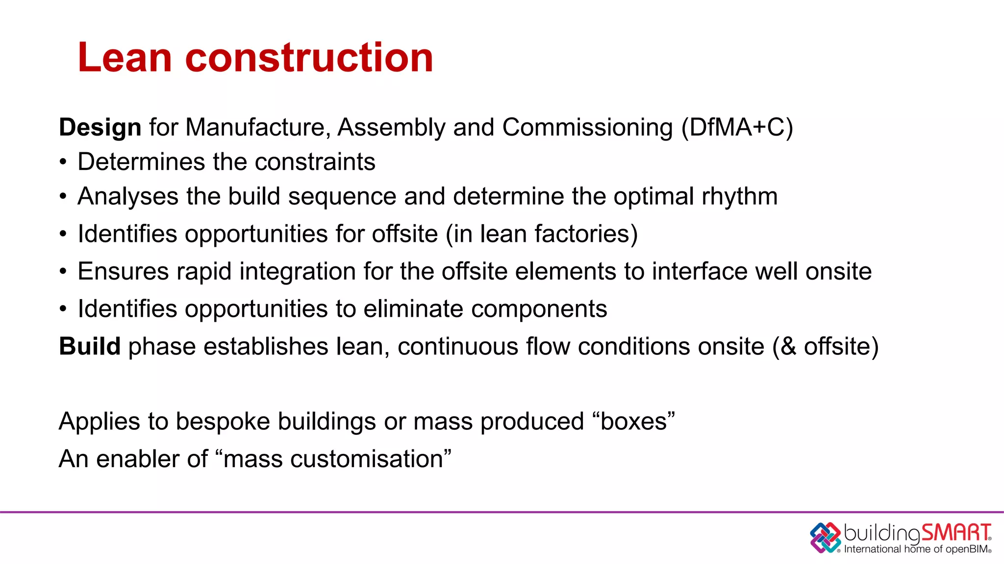BIM to support DfMA and Lean Construction | PDF