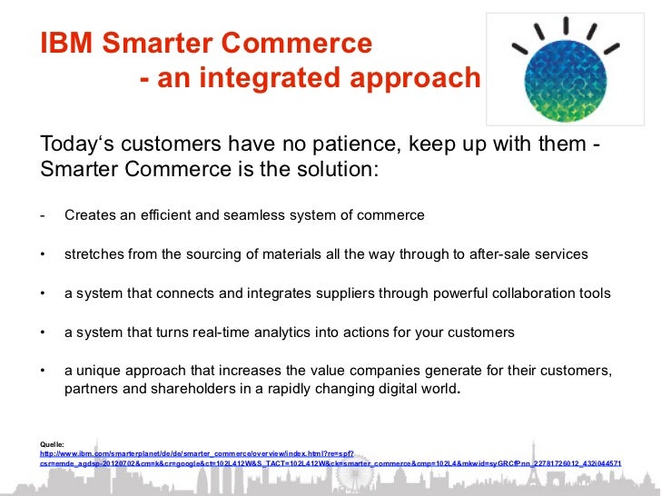 SugarCRM / IBM Portfolio Building smarter crm for smarter commerce