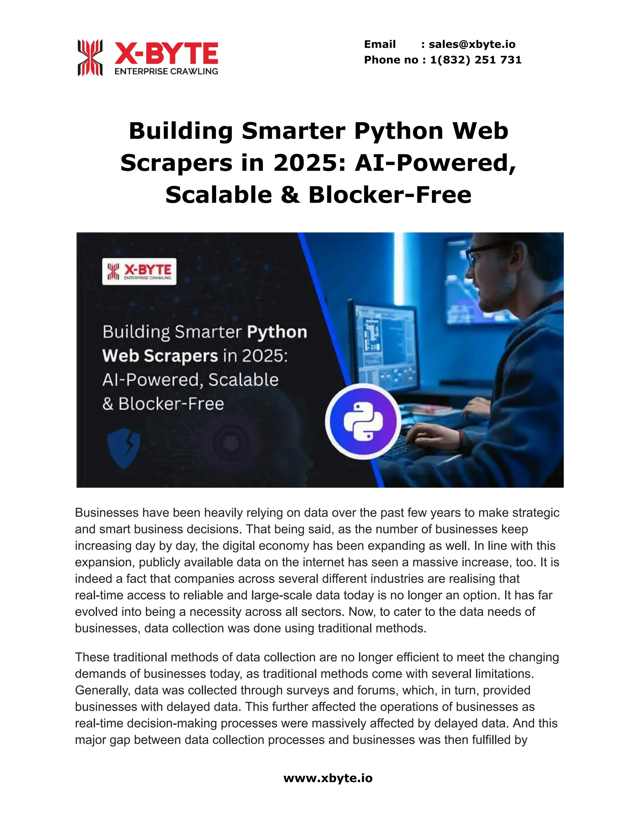 Building Smarter Python Web Scrapers in 2025_ AI-Powered, Scalable & Blocker-Free.pdf