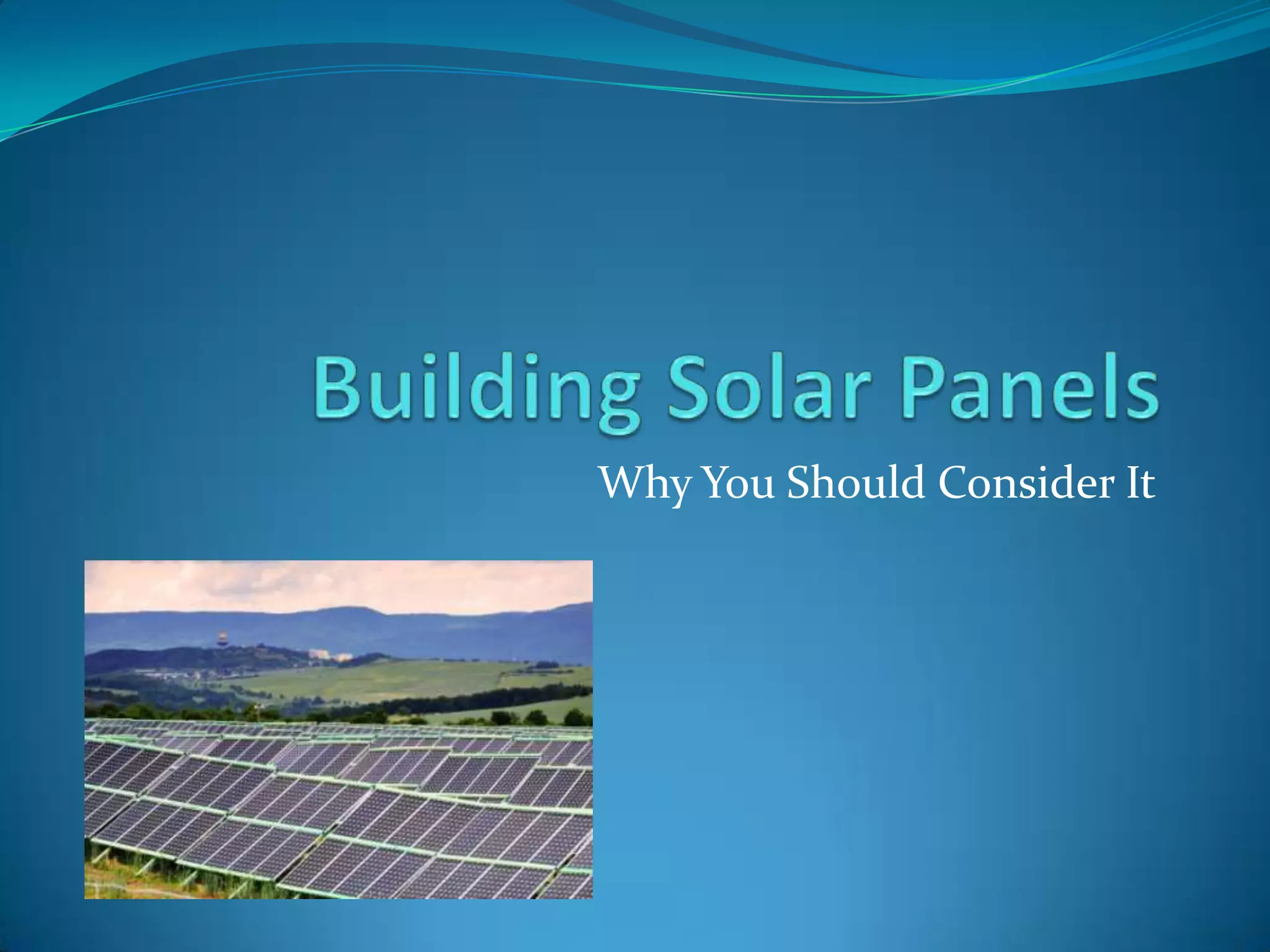 Building solar panels | PPTX