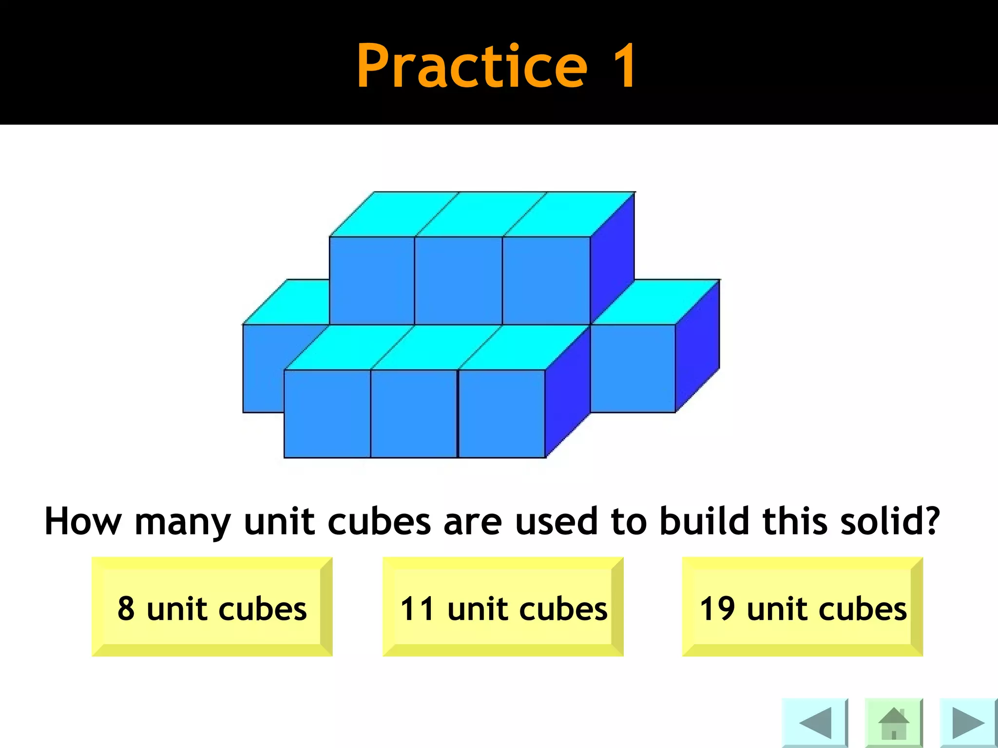 Building solids using unit cubes | PPT