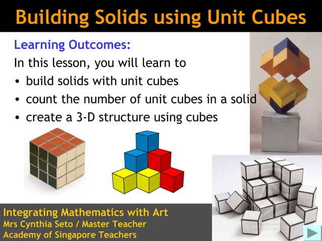 Building solids using unit cubes | PPT
