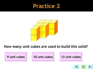 Building solids using unit cubes | PPT