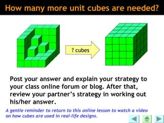 Building solids using unit cubes | PPT