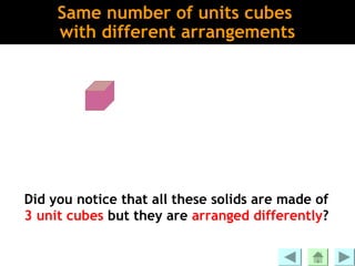 Building solids using unit cubes | PPT