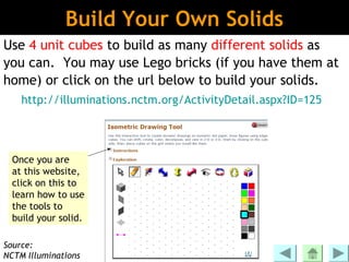 Building solids using unit cubes | PPT