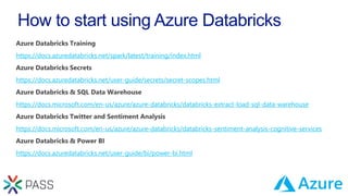 Perth Microsoft Data & Analytics User Group - Building Solutions with ...