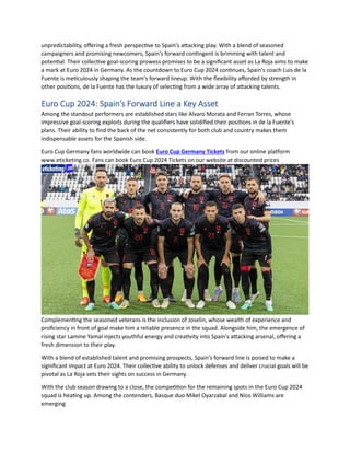 Building Spain's Forward Arsenal, The Exciting Lineup.pdf | Currencies ...