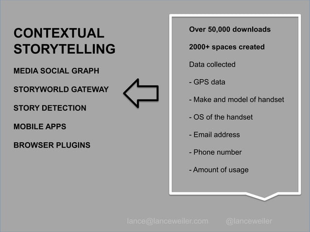 Lance Weiler: Designing a Storyworld | PPTX